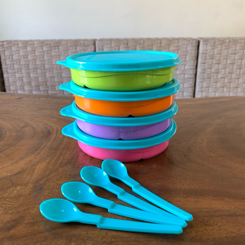 Jual Tempat Bekal Makan PG TK Balita Kiddos Bowl Tupperware Lucu dengan ...