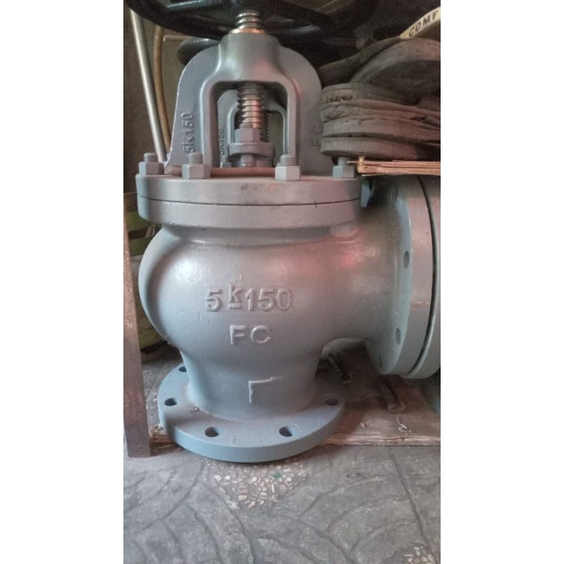 Jual Angle valve cast iron jis 5K flange end ukuran dari 5" inch s/d 8 ...