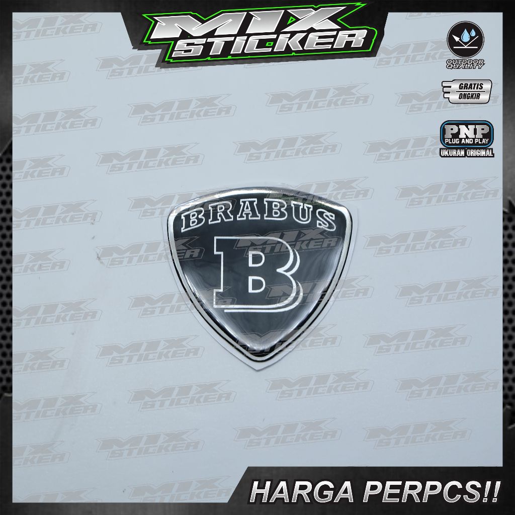 Jual emblem brabus / emblem timbul brabus / stiker 3d brabus / stiker ...
