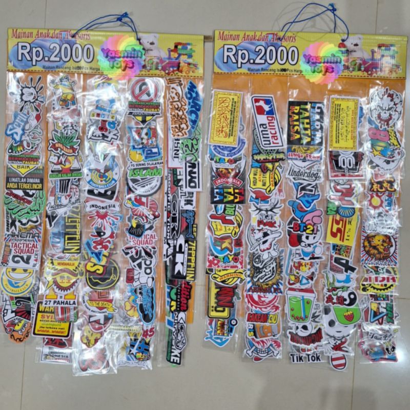 Jual Stiker Rentengan isi 60pcs Bisa dijual Serba 2000 an | Shopee ...