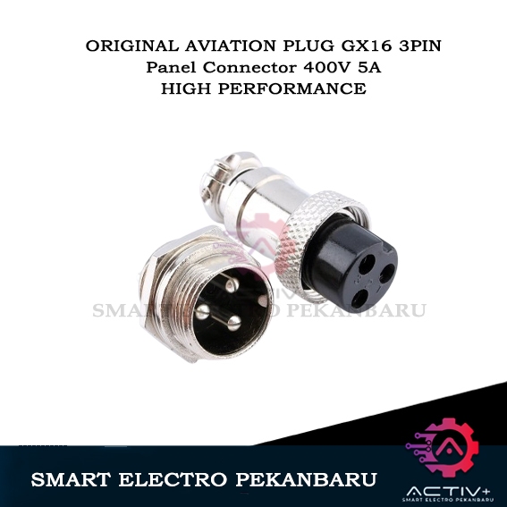 Jual ORIGINAL AVIATION PLUG CONNECTOR GX16 3PIN CB 16mm 3P GX-16 MALE FEMALE Jack JEK Socket ...