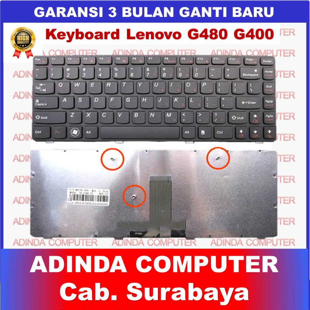 Jual Keyboard Lenovo Ideapad B480 B485 B490 B580 G480 G400 | Shopee ...