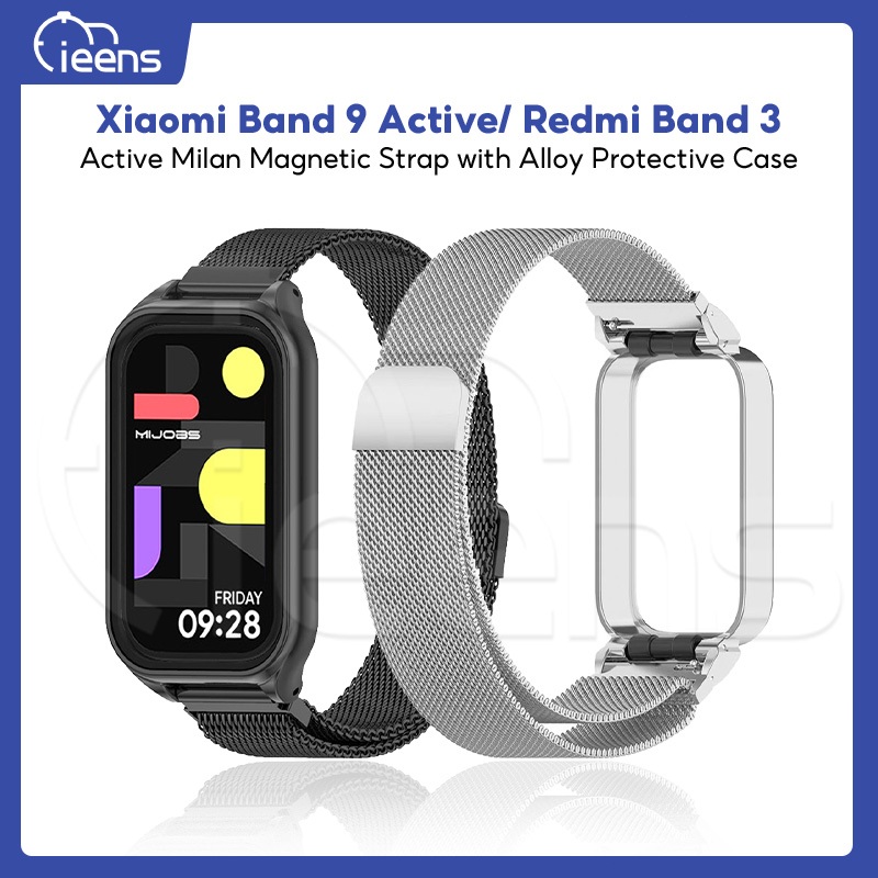 Jual Strap Xiaomi Smart Band 9 Active | Protective Magnetic tali mi band 9 active /Metal Strap ...