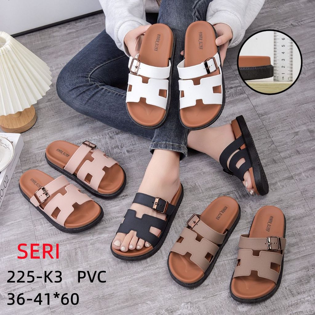 Jual Sandal Wanita Terbaru/Sendal selop jelly alina 225-K3/Sendal karet ...