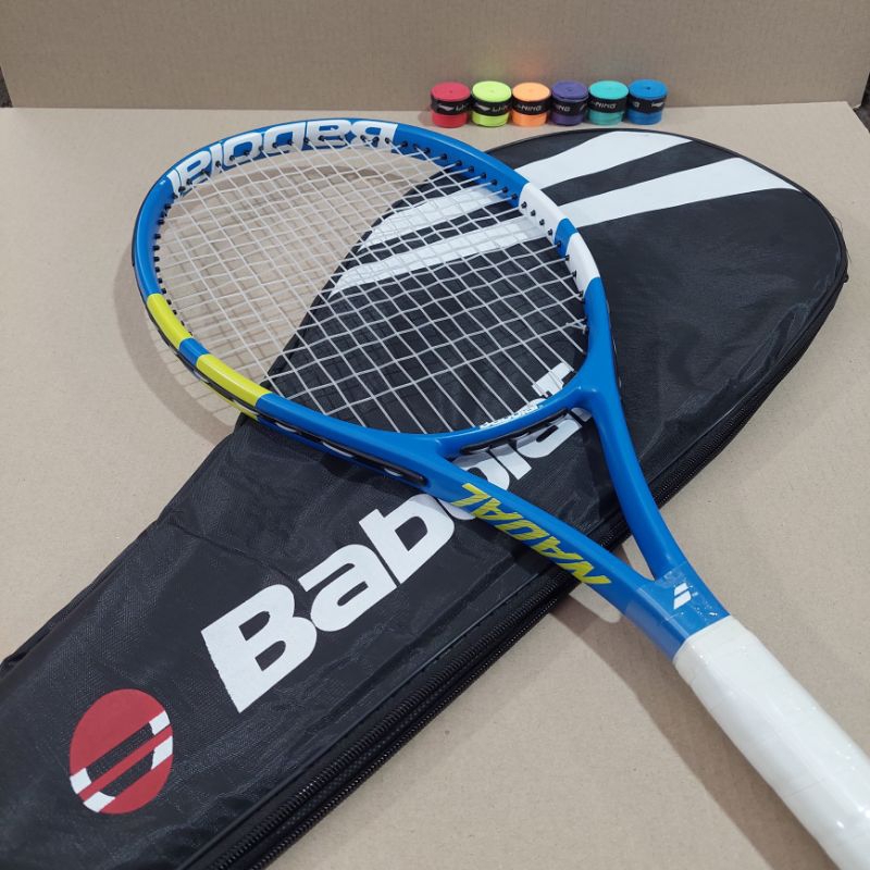 Jual RAKET TENIS PEMULA NADAL BLUE SIAP PAKAI ADA TAS DAN GRIP | Shopee ...