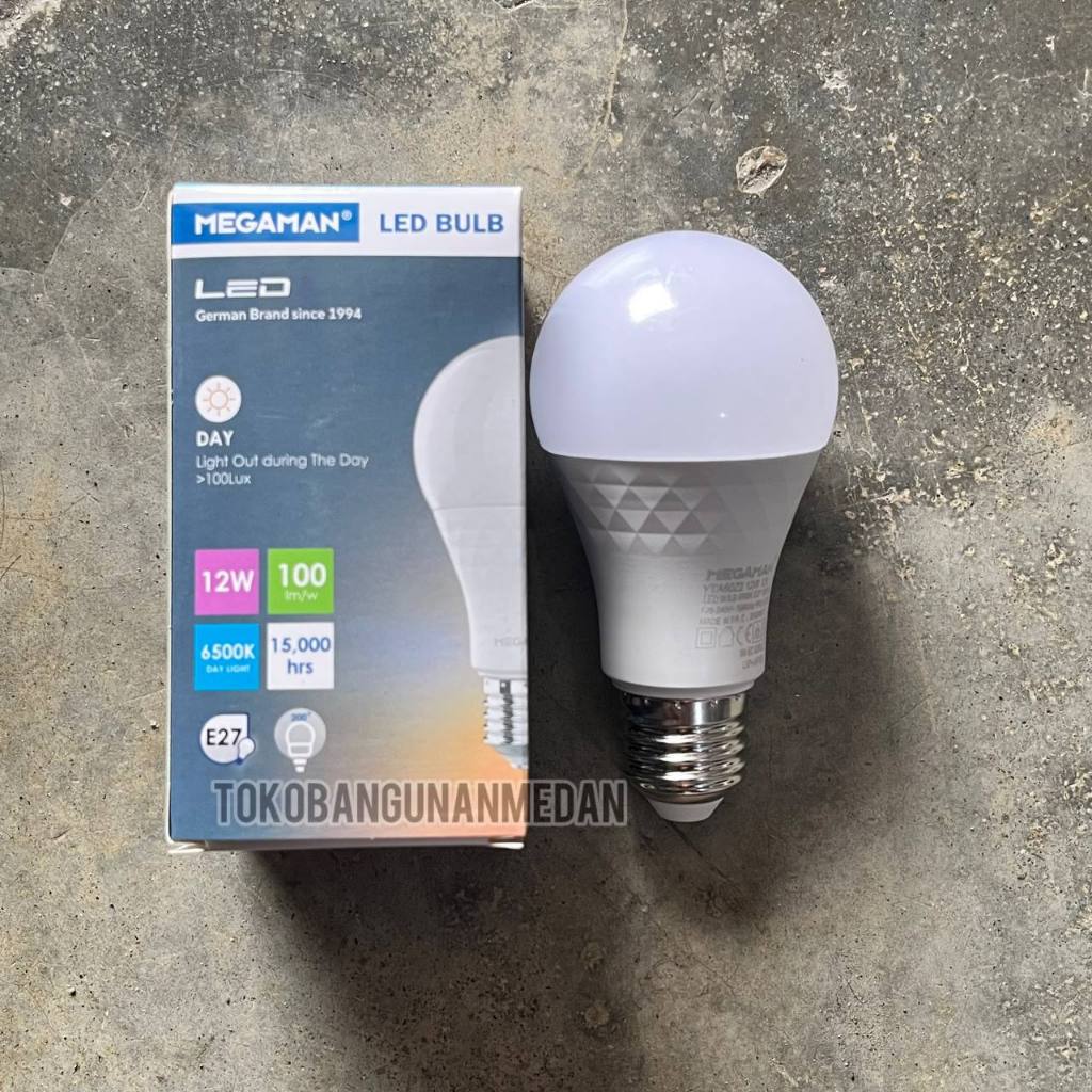 Jual MEGAMAN Bohlam Lampu LED Sensor Cahaya 9 dan 12 watt - Otomatis Nyala Mati | Shopee Indonesia