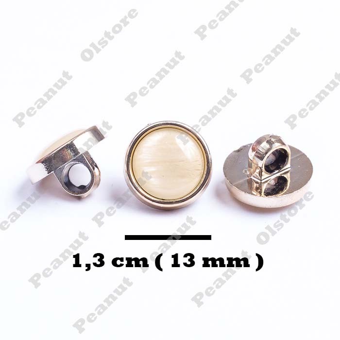 Jual [ Harga per 6 BIJI ] Kancing 1,3cm Rose Gold Bulat Peach ( 13mm ...