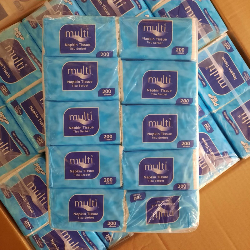 Jual Paket 10 pack TISU MULTI NAPKIN 200sheet | Shopee Indonesia