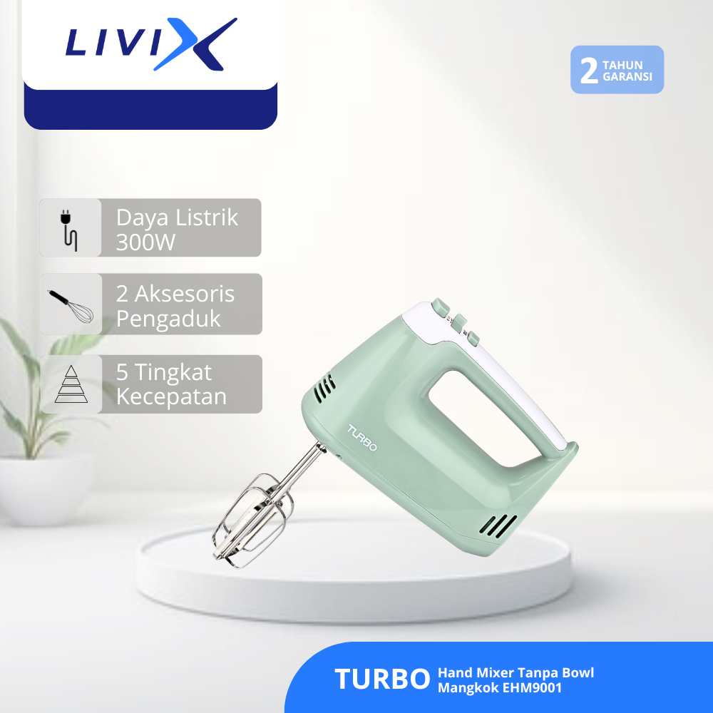 Jual TURBO Hand Mixer Tanpa Bowl Mangkok EHM9001 | Shopee Indonesia