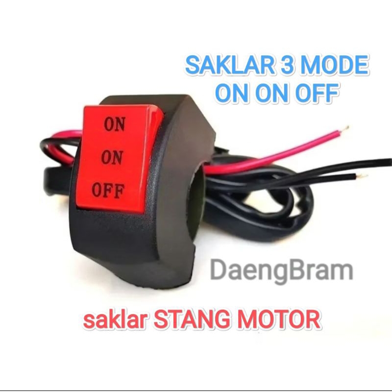 Jual SAKLAR ON ON OFF 3 MODE SAKLAR STANG MOTOR | Shopee Indonesia