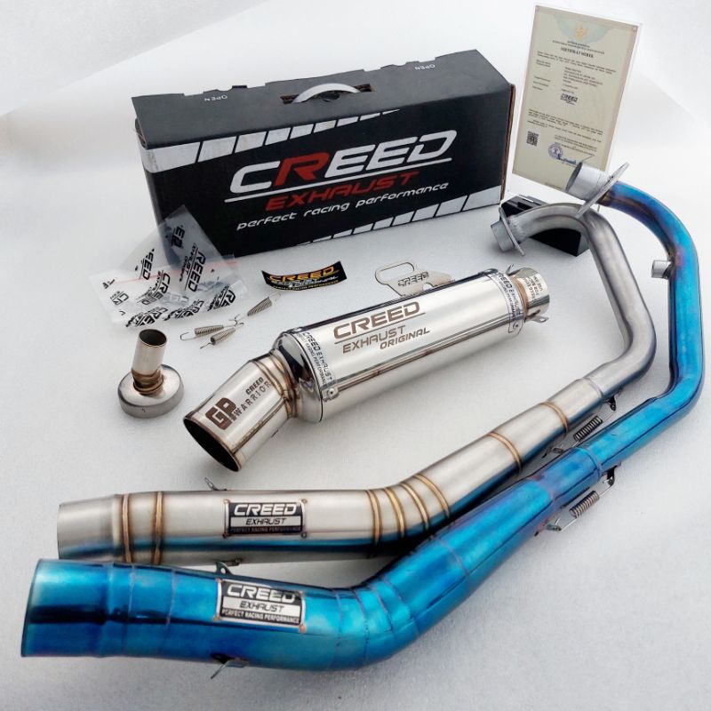 Jual Knalpot Racing Creed Exhaust 100%ORI NGEBAS ADEM For Vixion old ...