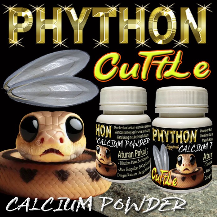 Jual PHYTON CUTTLE BUBUK TULANG SOTONG KALSIUM ALAMI REPTILE ULAR PITON ...