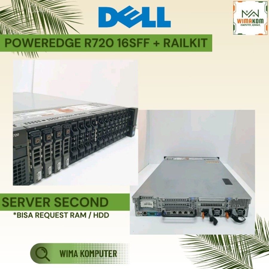 Jual Server Rack Dell powerEdge R720 20core E5 2660v2 virtual 40pcs ...