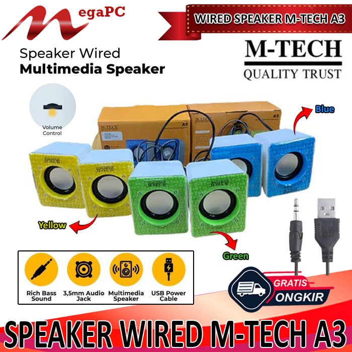 Jual Speaker M-Tech Original Multimedia PC Komputer Laptop A3 | Shopee ...