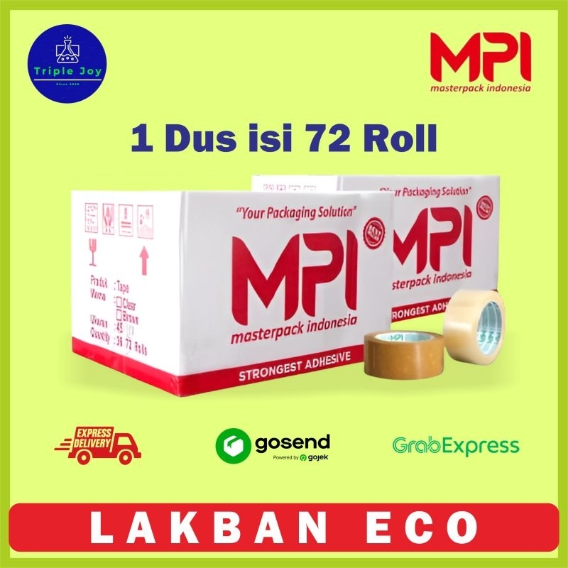 Jual Lakban MPI Bening / Coklat 2 inch 45mm x 100 Yard Ekonomis 42 ...