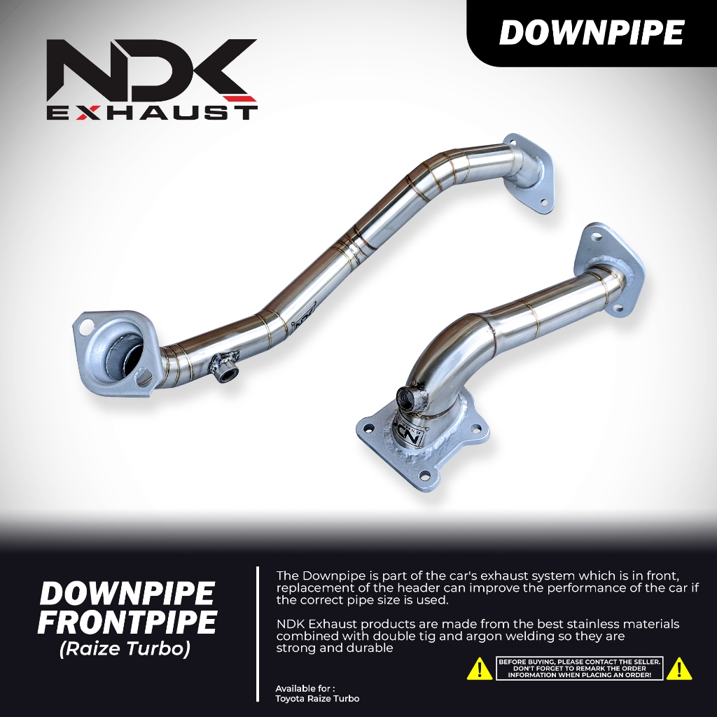 Jual NDK DOWNPIPE RAIZE TURBO ROCKY TURBO 1.0 NDK EXHAUST KNALPOT ...