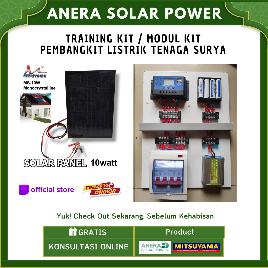 Jual Training Kit Modul Belajar Pembangkit Listrik Tenaga Surya PLTS ...
