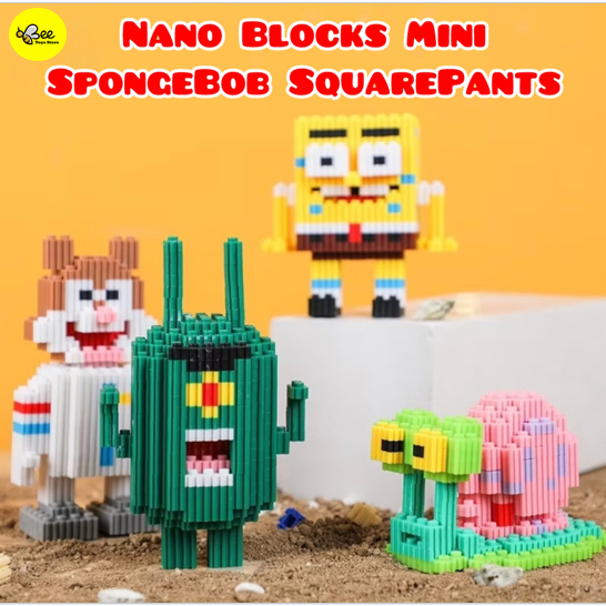 Jual BTS Nano Blocks MINI SpongeBob SquarePants, Building Blocks DIY, Mainan Blok Bangunan Kecil ...