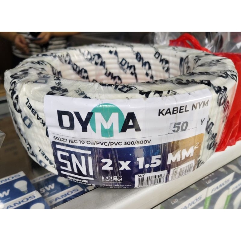 Jual kabel DYMA Nyam 2x1.5 mm² kawat tembaga asli sni | Shopee Indonesia