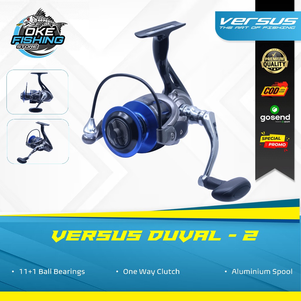 Jual Reel Pancing Versus SS DUVALL-2 12BB Aluminium Spool Handle One ...
