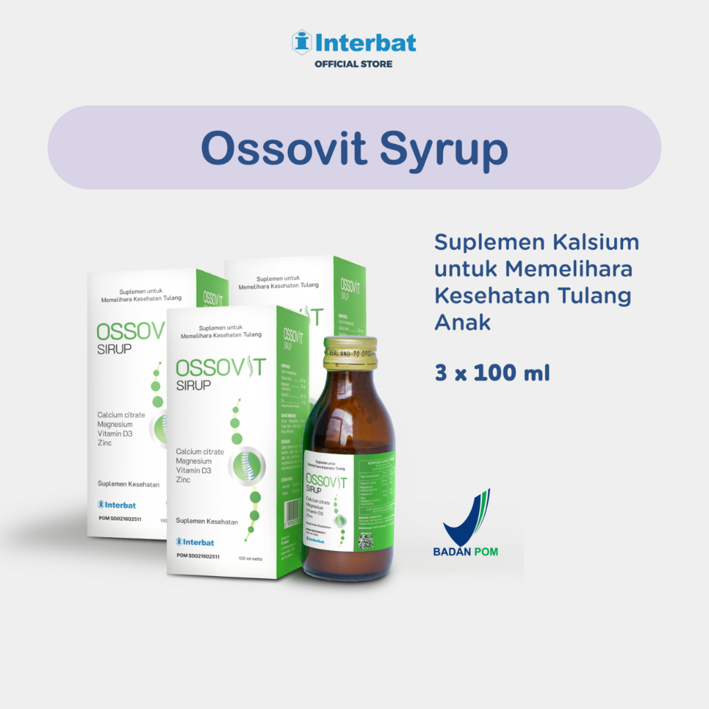 Jual Ossovit Syrup 100ml Triple Bundle - Suplemen Kalsium, Vitamin dan ...