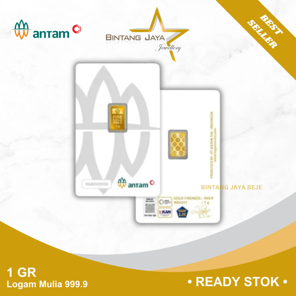 Jual Logam Mulia Emas (LM) ANTAM 1 gr gram Certieye Redmark Press ...