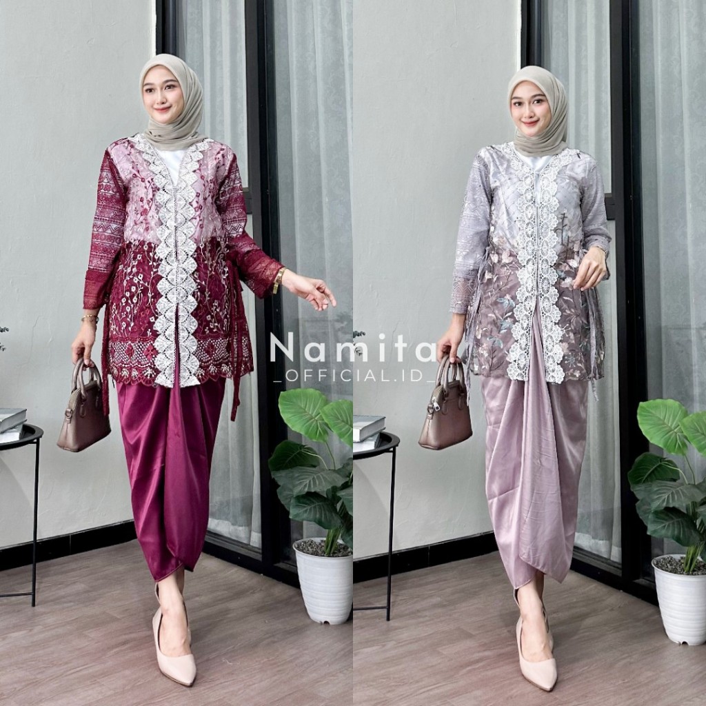 Jual One Set Wanita Kekinian Maiza Tulle Gardenia Warna Mix Renda Full ...