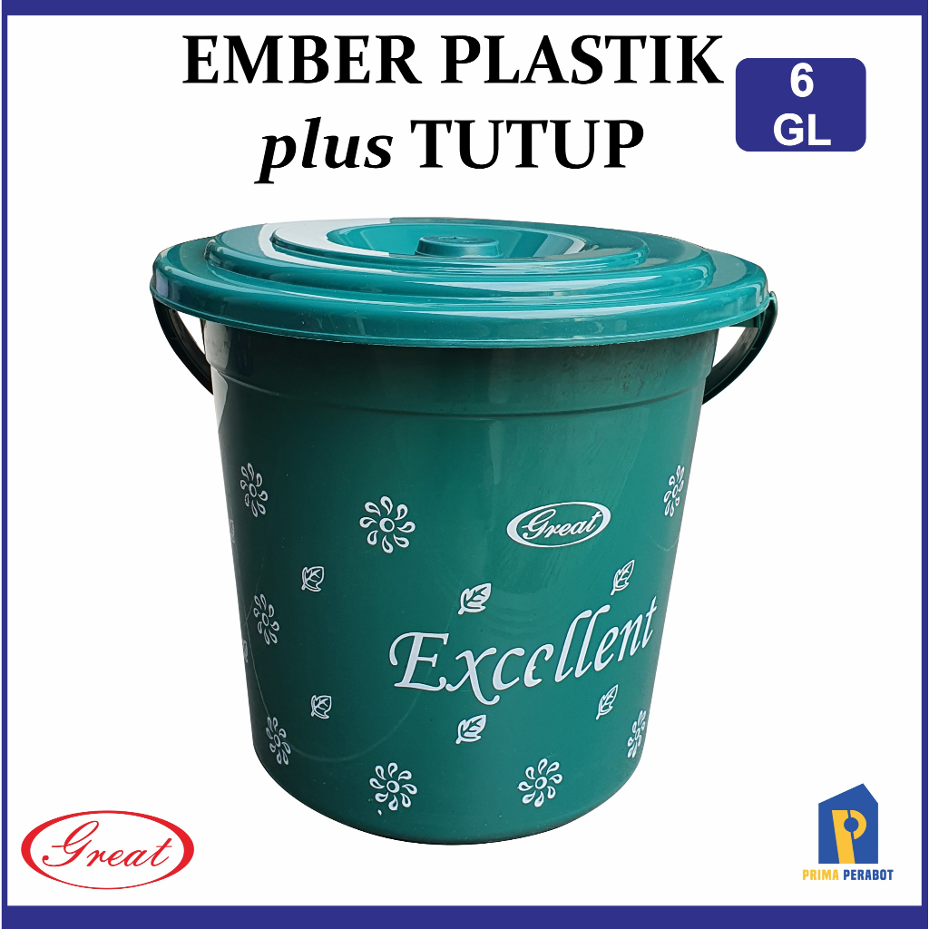 Jual Ember Plastik Printing Bunga Tutup 6.0 GL 21 Liter | Shopee Indonesia