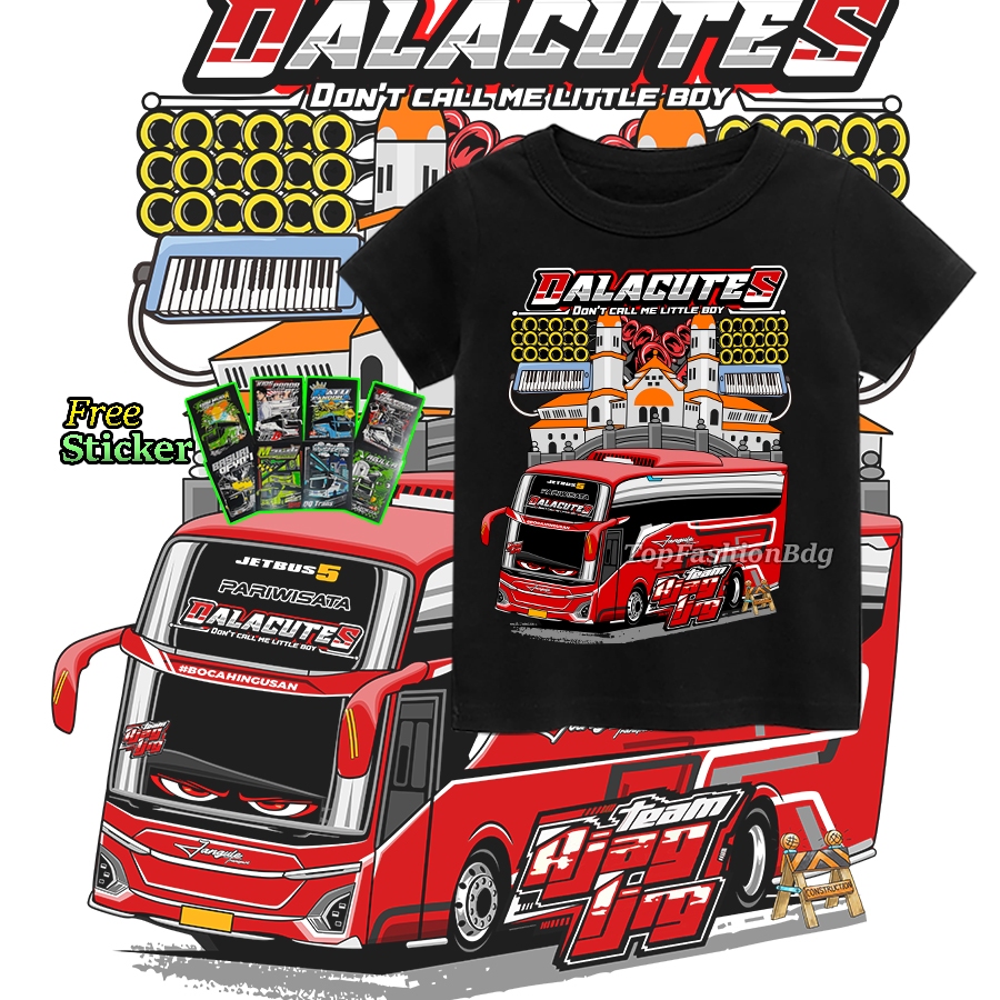 Jual Baju Anak Bus DALACUTES JETBUS 5 Kaos Vektor Bus Telolet Anak Laki ...