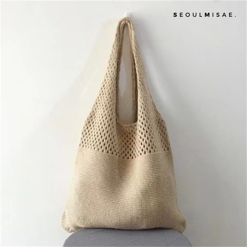 Jual SEOULMISAE - Subin Shoulder Knit Bag Tas Rajut Korean Style ...