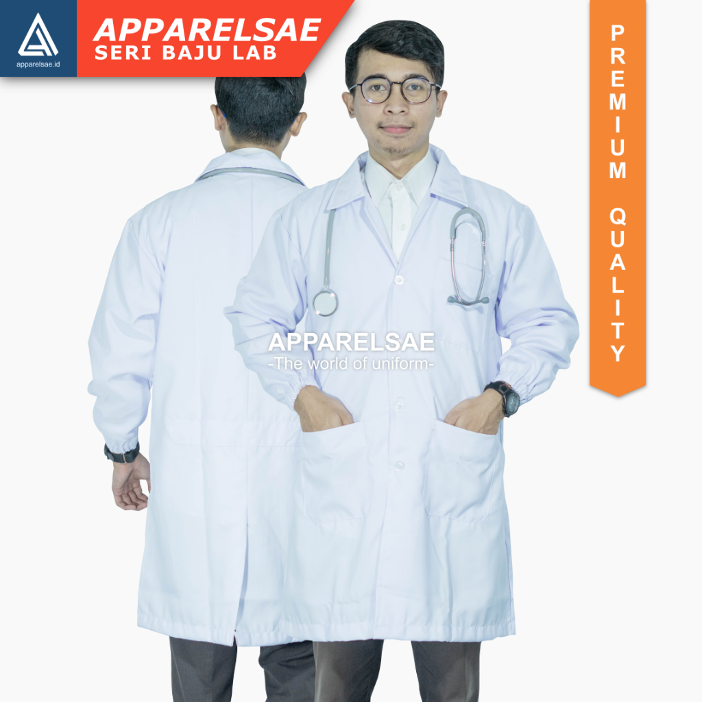 Jual JAS LAB LENGAN PANJANG / JAS LABORATORIUM BISA BORDIR / JAS ...