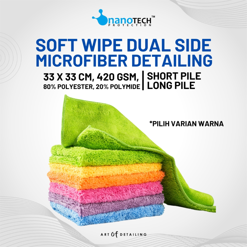 Jual KAIN MICROFIBER CLOTH DETAILING - nanoTECH PROTECTION - 33X33 CM ...