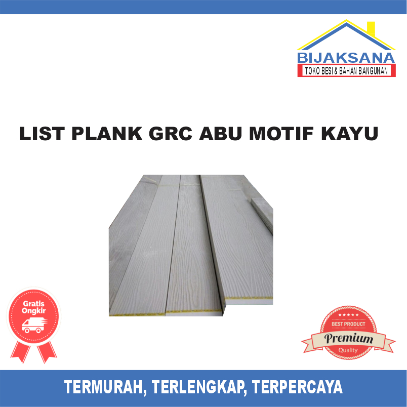 Jual LISPLANG/LIST PLANK GRC ABU MOTIF KAYU | Shopee Indonesia