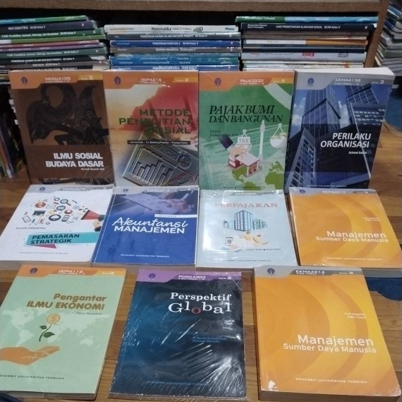 Jual Buku paket Ekonomi, sosial,manajemen (UT) Original tahun tinggi ...