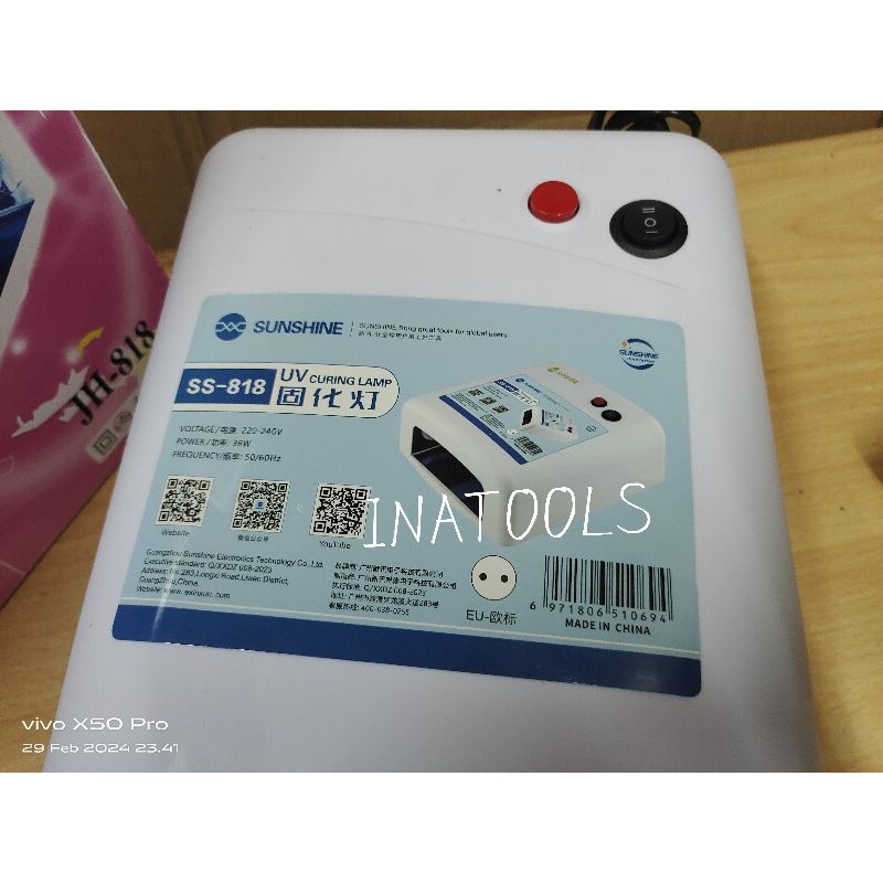 Jual BEAUFLY NAIL LAMP SUNSHINE JH 818 36W ORIGINAL - LAMPU UV ULTRAVIOLET FOR LEM OCA /LOCA LCD ...