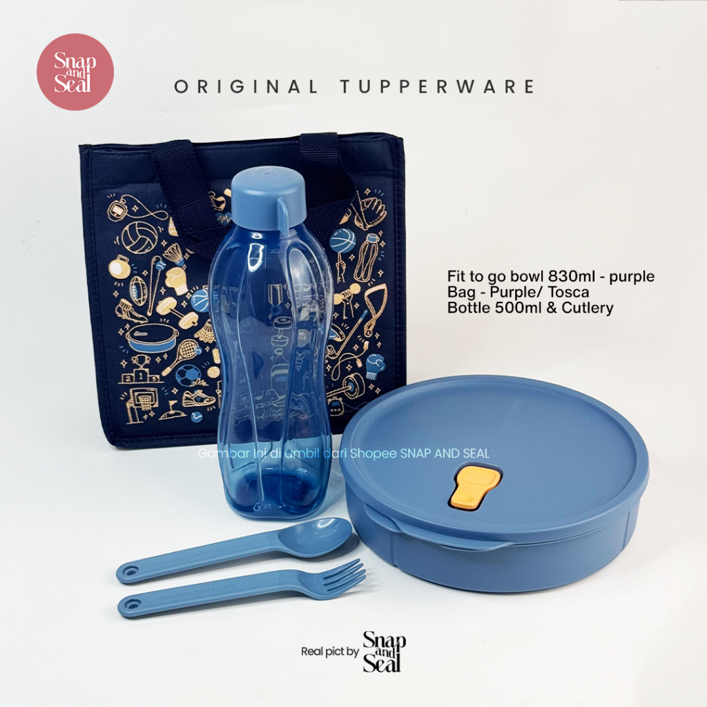 Jual Tupperware Fit to Go Lifestyle - Blue | Shopee Indonesia
