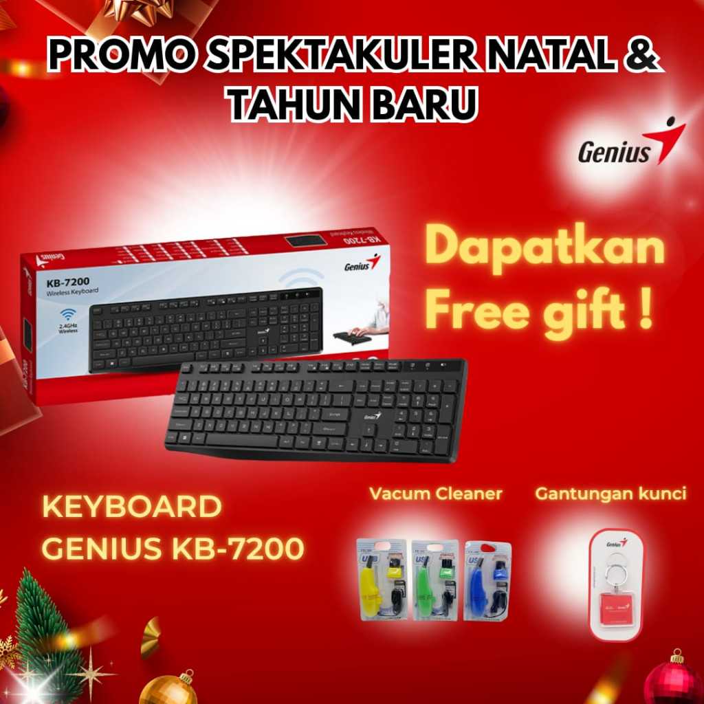 Jual Genius New Keyboard Wireless Silent KB 7200 Keyboard Genius KB ...