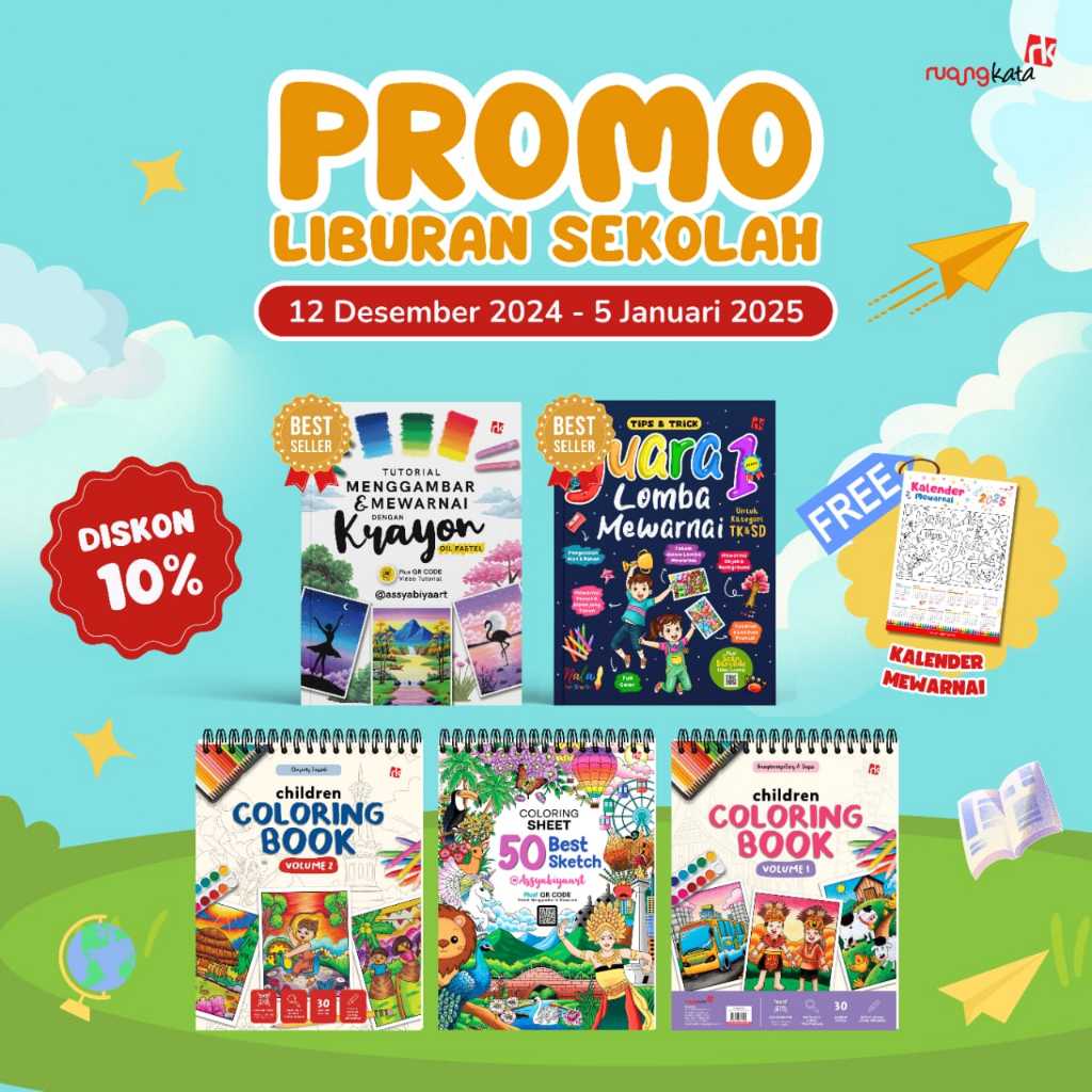 Jual Tutorial Children Coloring Book Volume 1-2 / Juara 1 Lomba ...