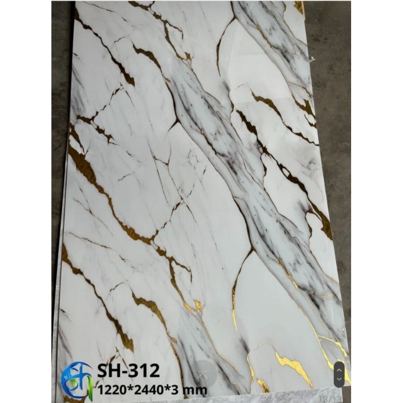 Jual PVC Wall Panel Motif Marmer 122 x 244 Tebal 3mm | Shopee Indonesia