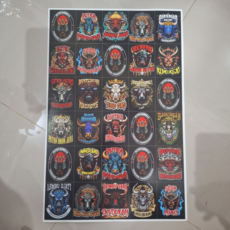 Jual Stiker Logo banteng mberot perlembar isi 30 pcs | Shopee Indonesia
