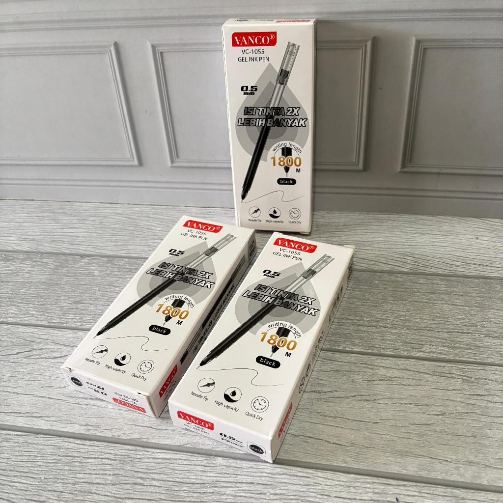Jual SELUSIN ( 12 PCS ) Pulpen Gel Vanco VC-1055 0.5 mm Gel Pen Vanco VC-1055 0.5mm | Shopee ...