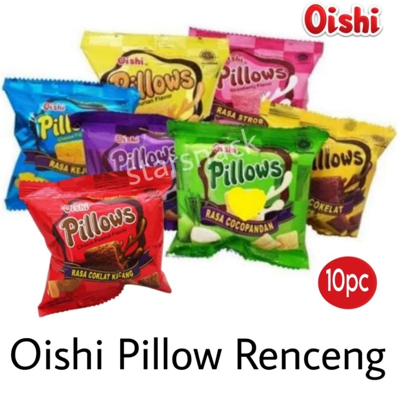 Jual Oishi Pillows isi 10pc twin bar Ubi durian keju kacang | Shopee ...