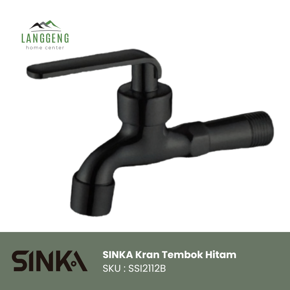 Jual SINKA SSI 2112B Kran Tembok Hitam Stainless 1/2" | Shopee Indonesia