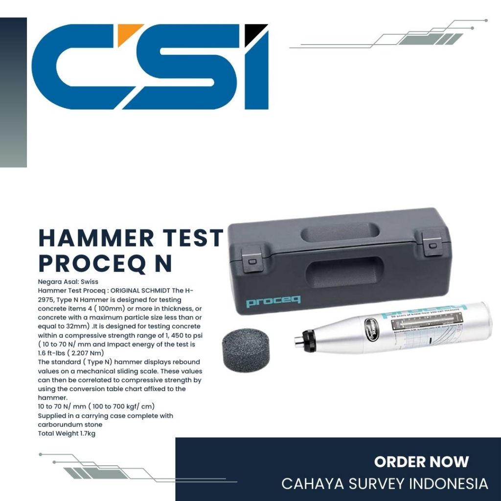Jual Concrete Hammer Test Proceq N ( Baru ) | Shopee Indonesia