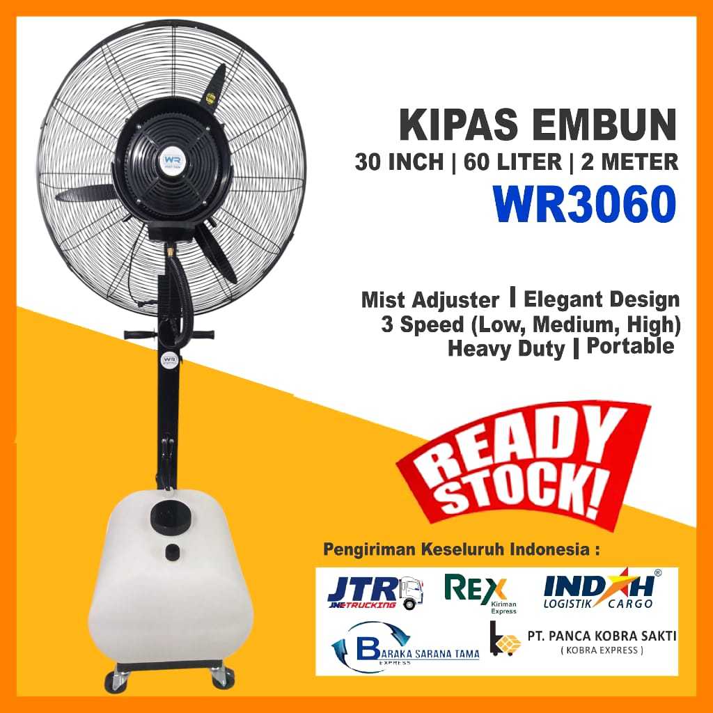 Jual Kipas Angin Embun 30" / 30 inch Misty Fan Kipas Angin Semprot Air ...