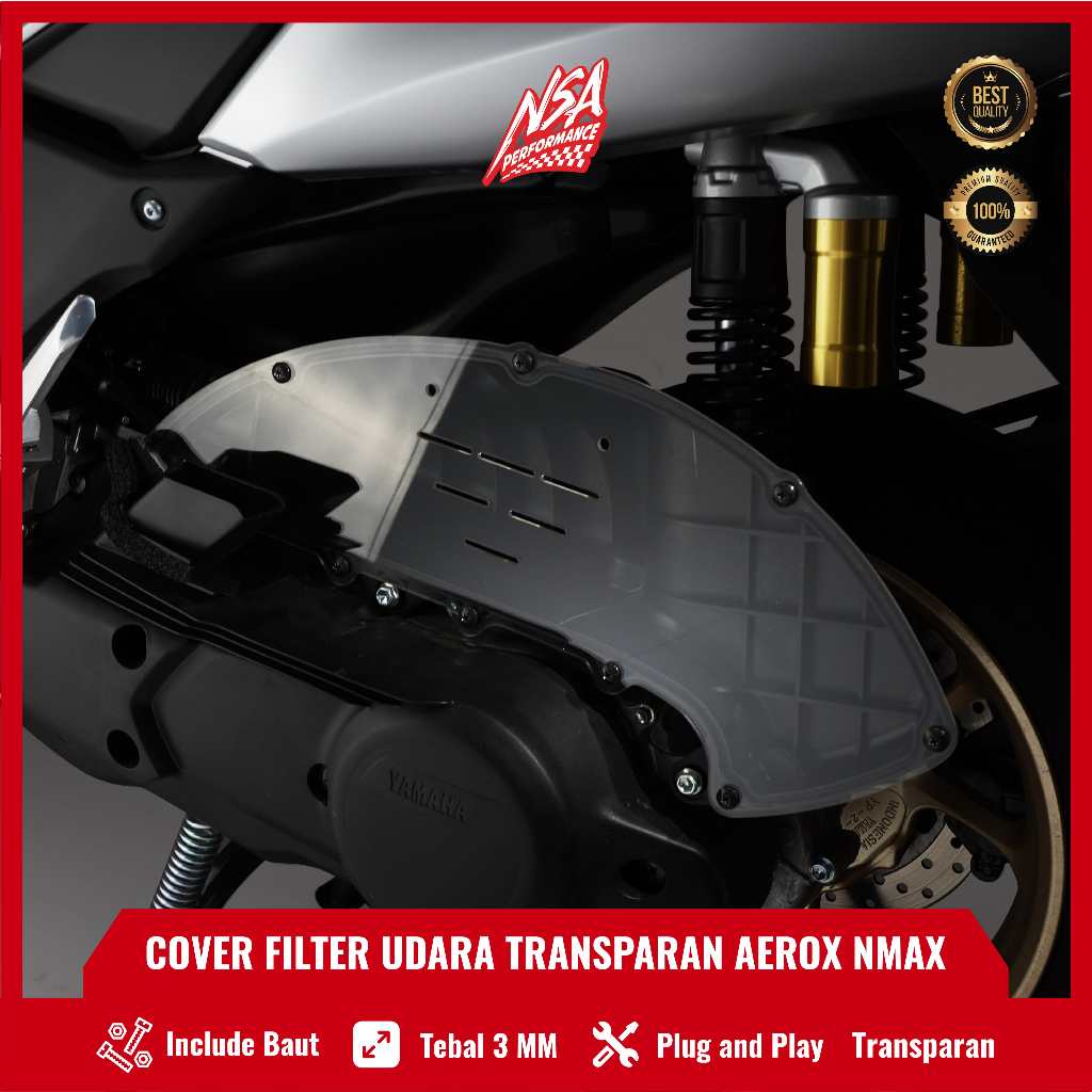 Jual NSA COVER FILTER UDARA TRANSPARAN AEROX NMAX OLD NMAX NEW MUDAH ...