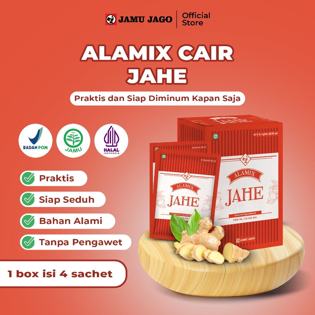 Jual Minuman Herbal Instan Alamix Jahe Cair Praktis dan Siap Seduh dan ...