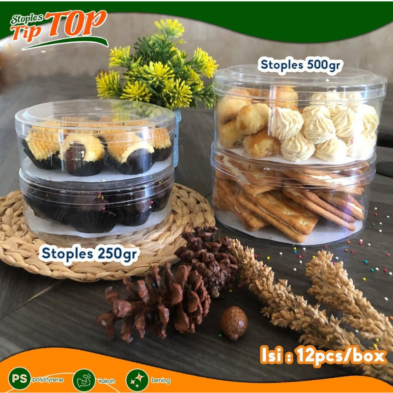 Jual Toples Kue Kering 250gram 500gram l Toples Kuker Nastar 250 gr ...