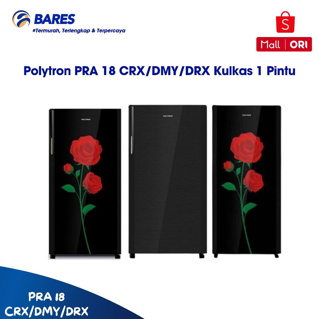 Jual Polytron PRA 18 CRX/DMY/DRX Kulkas 1 Pintu Kapasitas 180 Liter ...