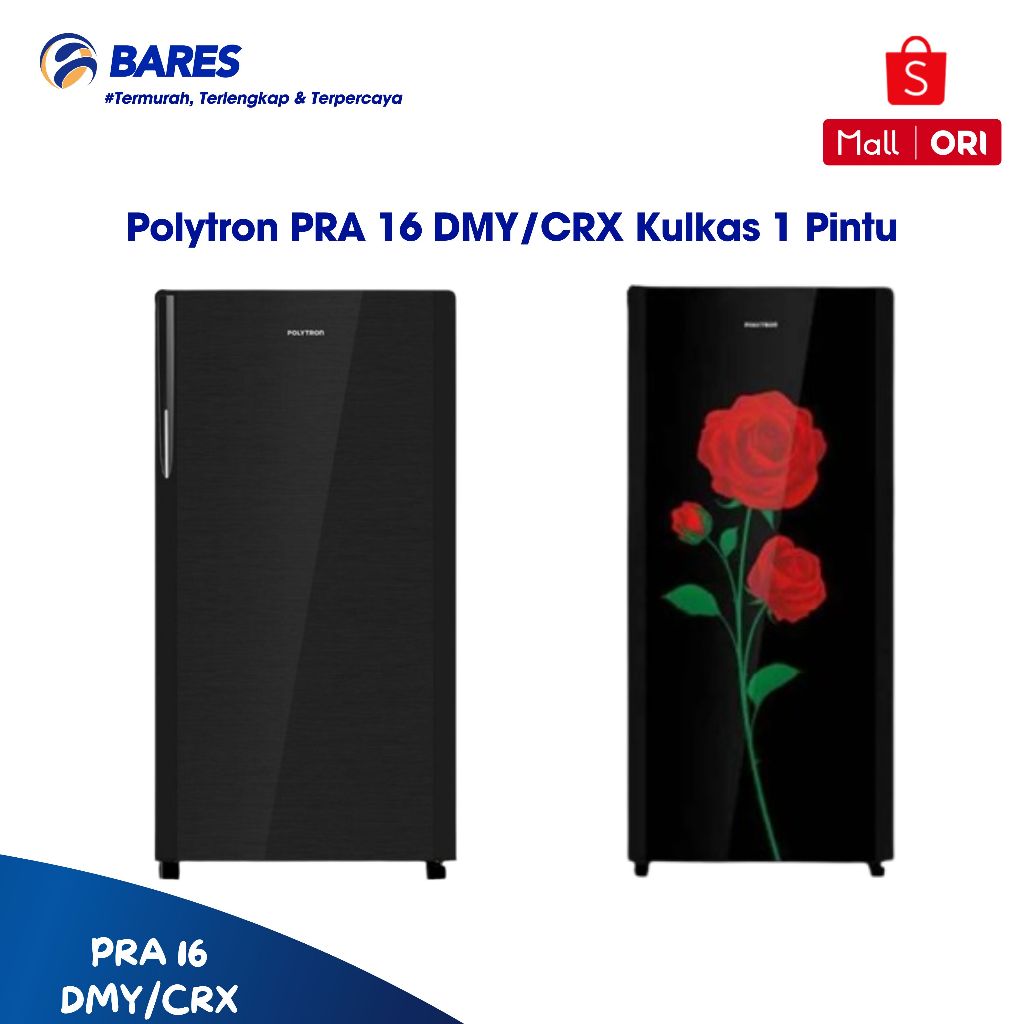 Jual Polytron PRA 16 CMS/CRX Kulkas 1 Pintu Kapasitas 160 Liter ...